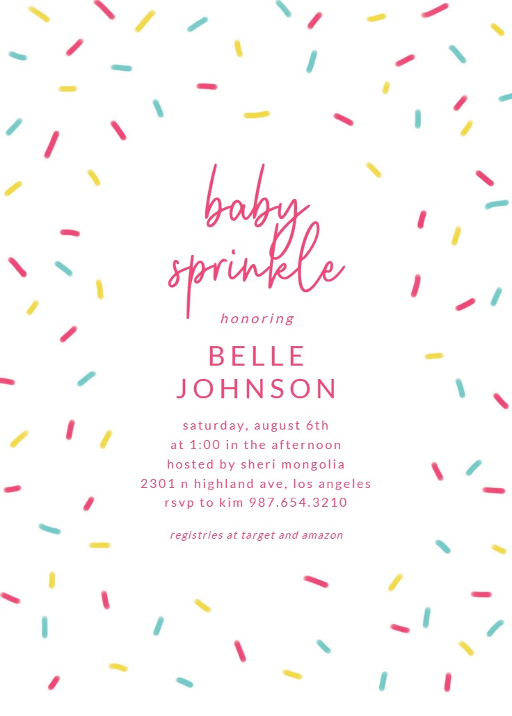 Sprinkle with Love - Baby sprinkle Invitation Template (Free ...