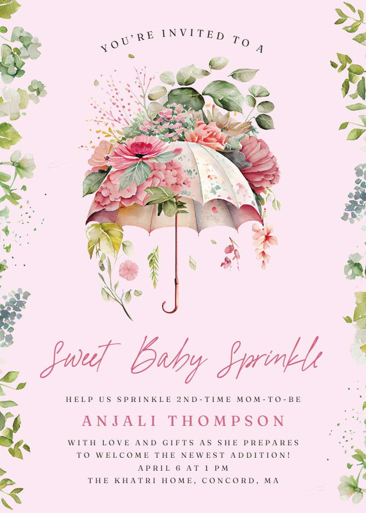 Sweetest Sprinkle - Baby sprinkle Invitation Template (Free ...