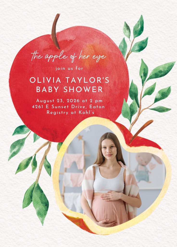 Apple Tree - Baby shower invitation Template | Greetings Island
