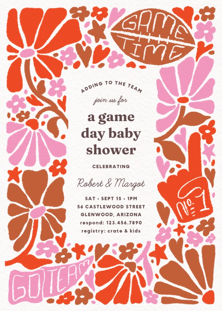 Bold & Colorful - Baby shower invitation Template (Free) | Greetings Island