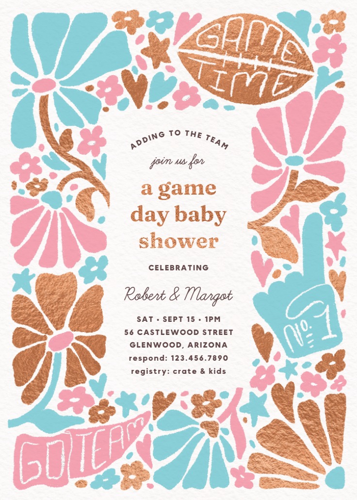 Bold & Colorful - Baby shower invitation Template (Free) | Greetings Island