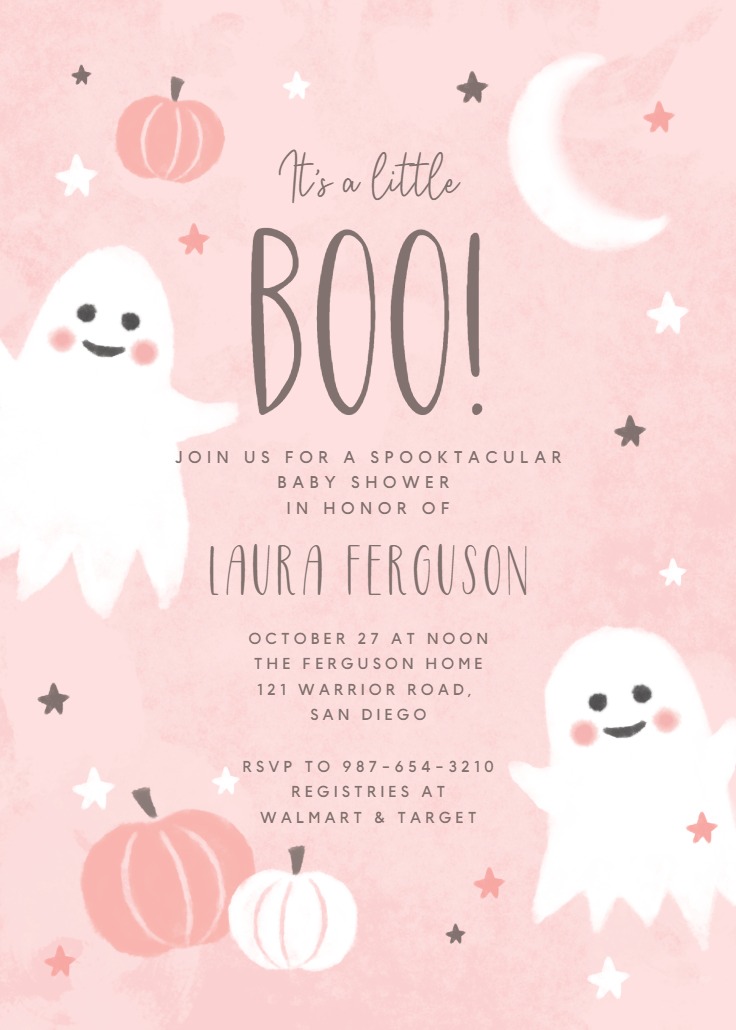 Boo Shower - Baby shower invitation Template | Greetings Island
