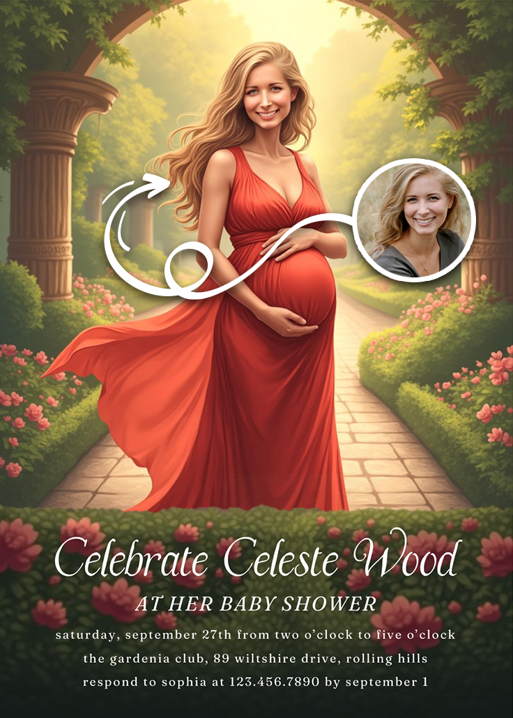 Enchanted Garden Shower - Baby shower invitation Template (Free ...