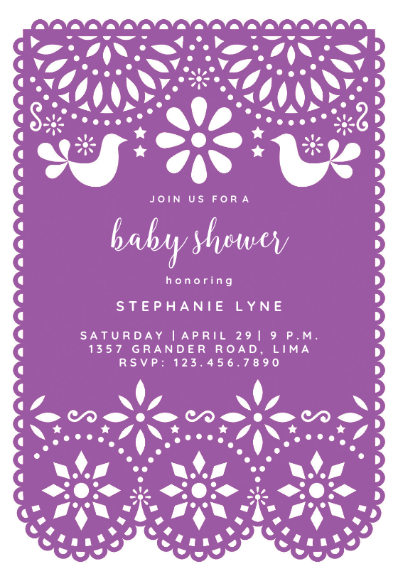 Fiesta Flower Wreath - Baby Shower Invitation Template (Free ...