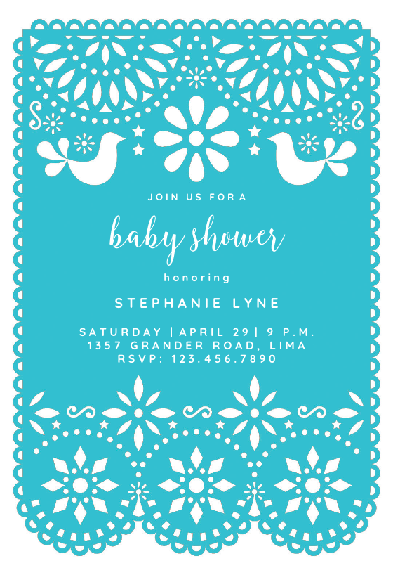 Fiesta Flower Wreath - Baby Shower Invitation Template (Free ...