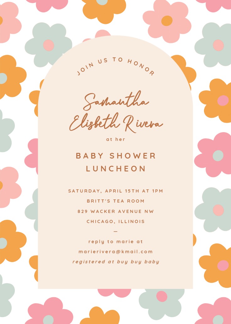 Floral party - Party Invitation Template (Free) | Greetings Island
