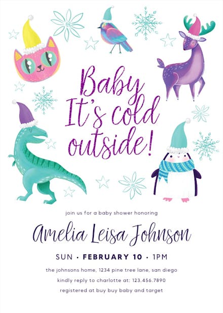 Dino Pastel Christmas - Christmas Invitation Template (Free ...