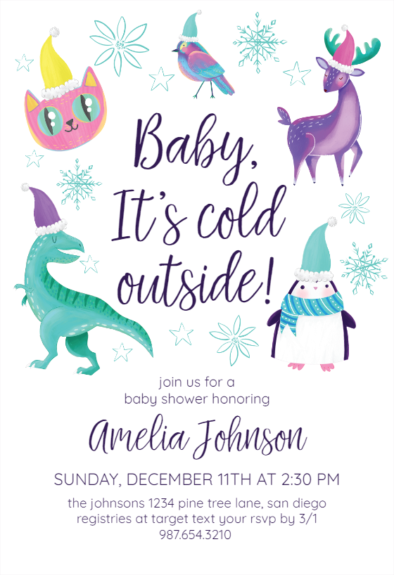 Frost Patterns - Christmas Invitation Template (Free) | Greetings Island