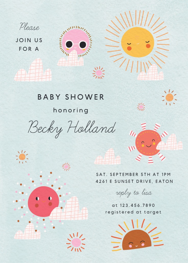 Rainbow Riot - Baby shower invitation Template | Greetings Island