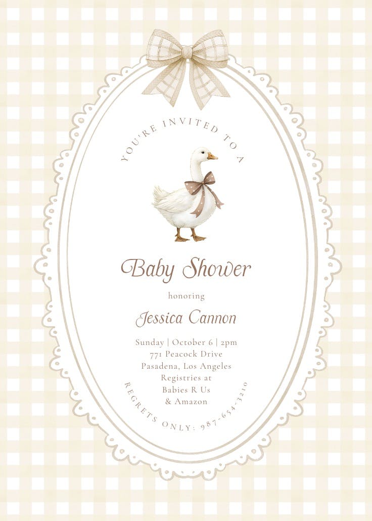 Silly Goose - Baby shower invitation Template | Greetings Island