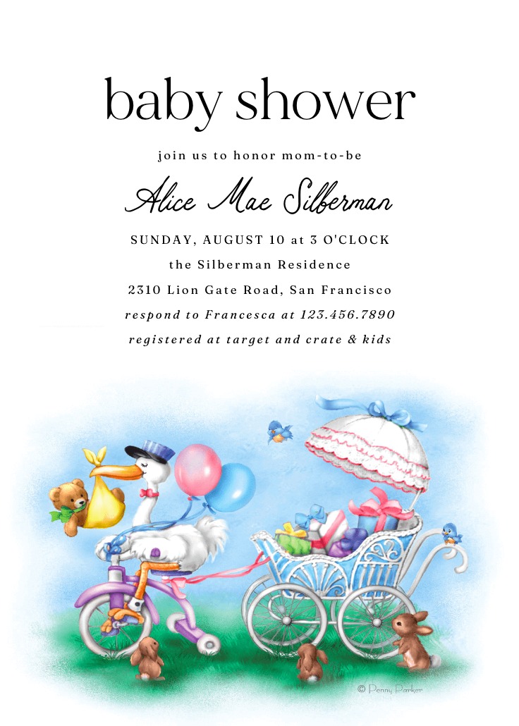 Special delivery - Baby shower invitation Template (Free) | Greetings ...