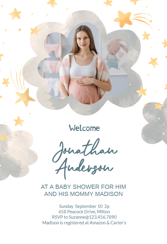 Growing & Glowing - Baby Shower Invitation Template | Greetings Island