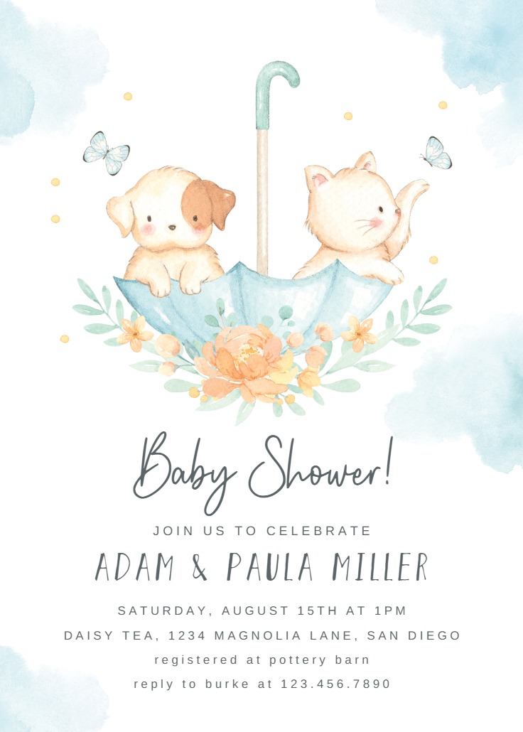 Too Cute - Baby shower invitation Template | Greetings Island
