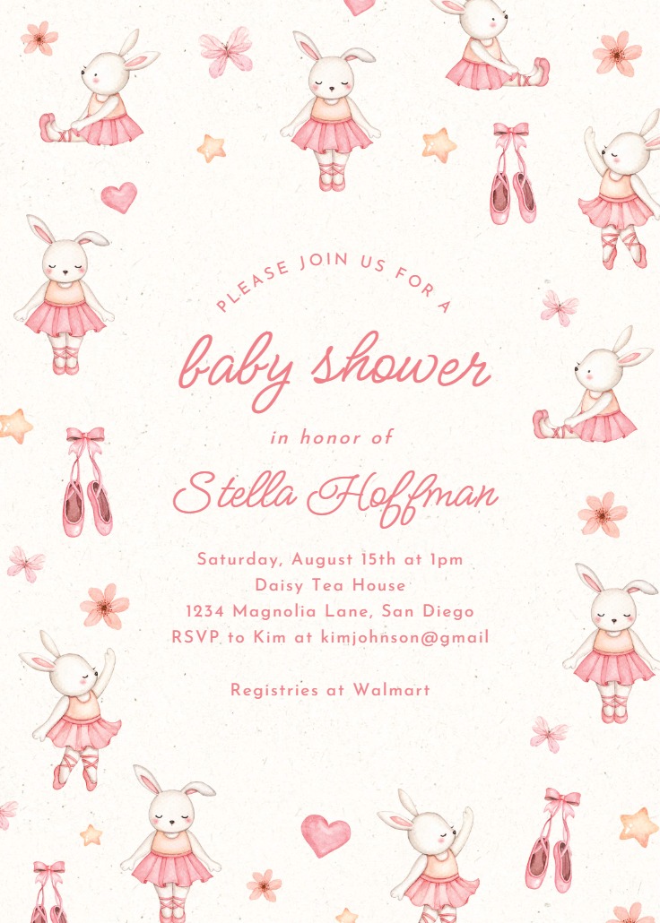 Tutu cute - Baby shower invitation Template | Greetings Island