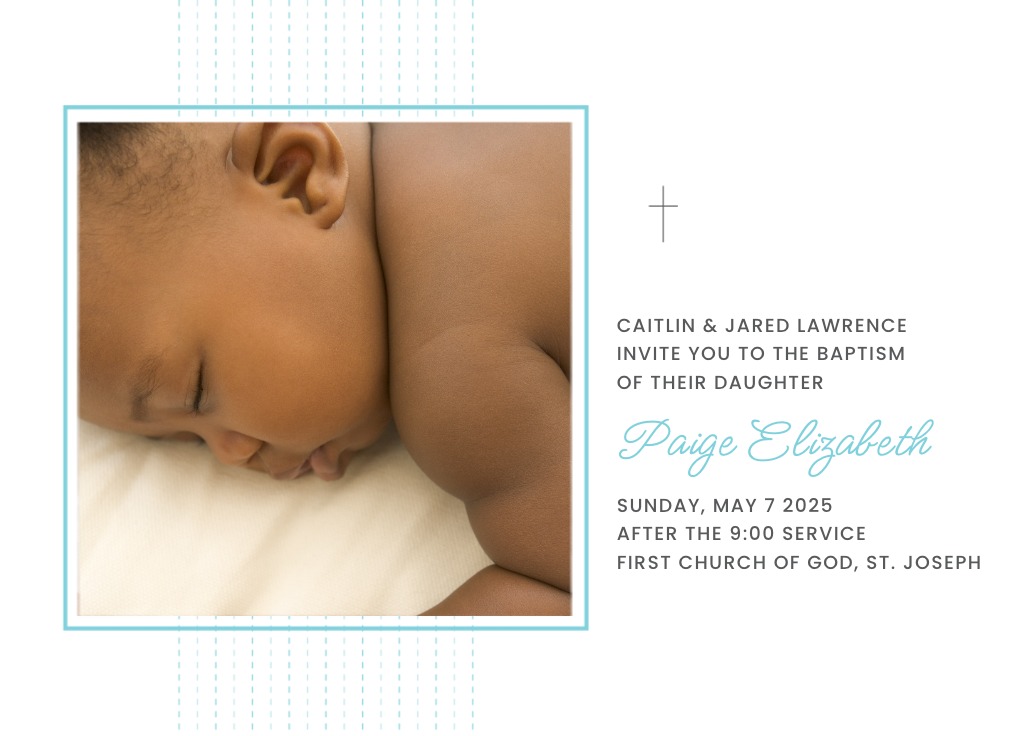 Elegant Cross - Baptism & Christening Invitation Template (Free ...