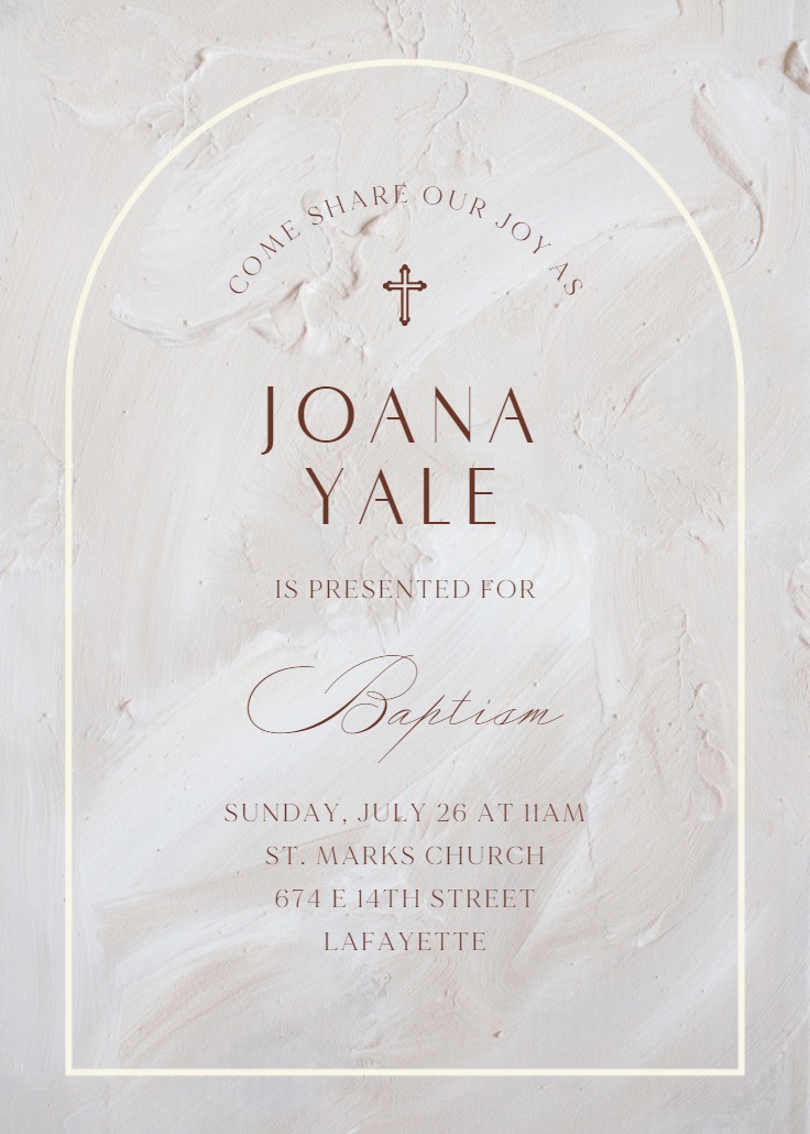 Calligraphy names - Baptism & Christening Invitation Template (Free ...