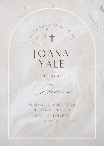 Calligraphy names - Baptism & Christening Invitation Template (Free ...