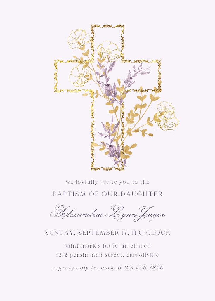 Faith tradition - Baptism & Christening Invitation Template (Free ...