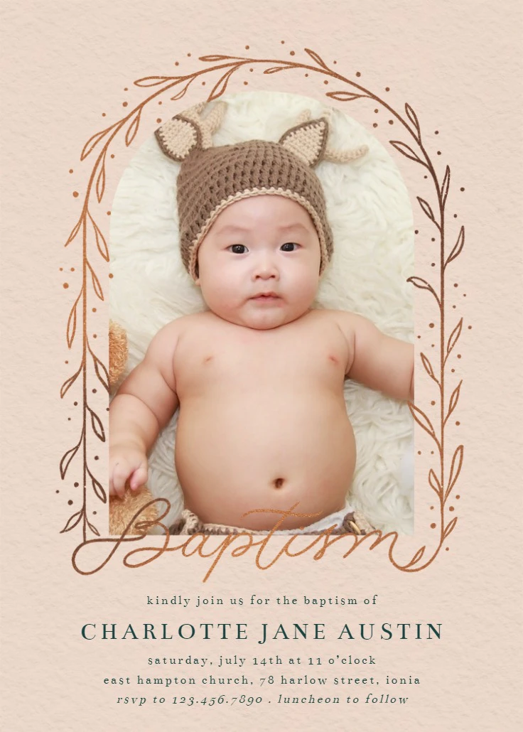 Handwritten Frame - Baptism & Christening Invitation Template ...