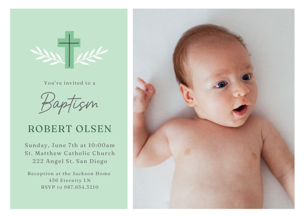 Mini Cross - Baptism & Christening Invitation Template (Free ...