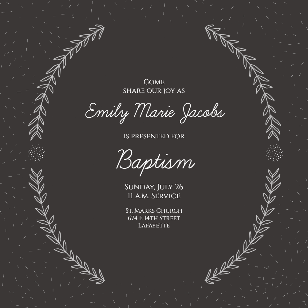 Baptism & Christening Invitation Templates (Free) | Greetings Island