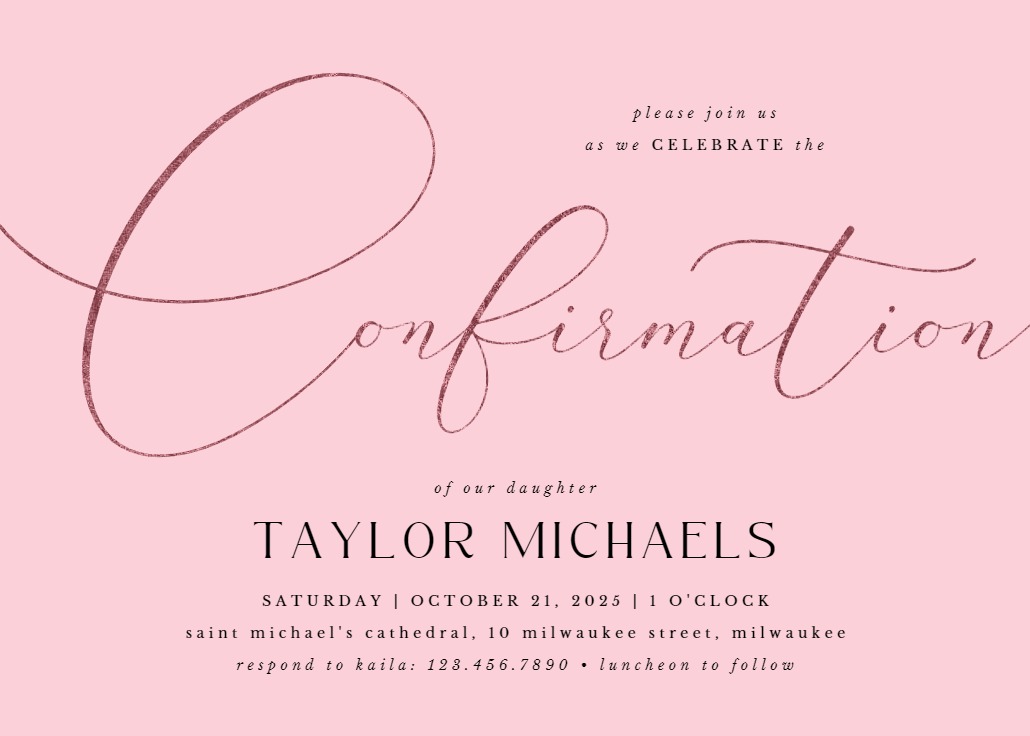 Text Confirmation - Baptism & Christening Invitation Template (Free ...