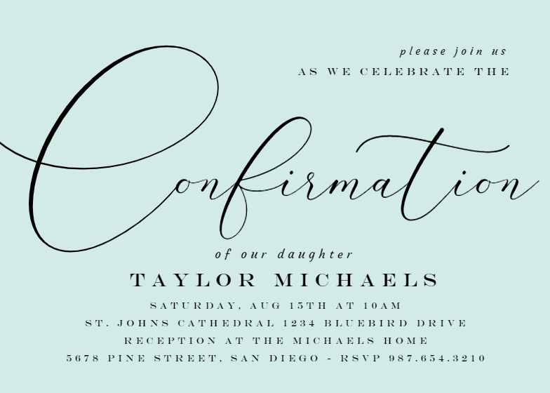 Calligraphy names - Baptism & Christening Invitation Template (Free ...