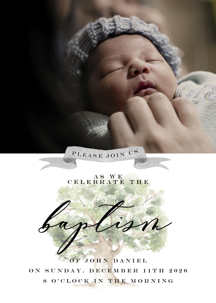 Blessed - Baptism & Christening Invitation Template (Free) | Greetings ...