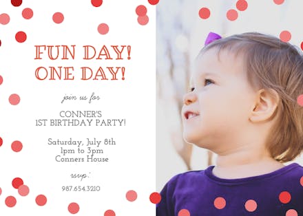 A Fun One - Birthday Invitation Template (Free) | Greetings Island