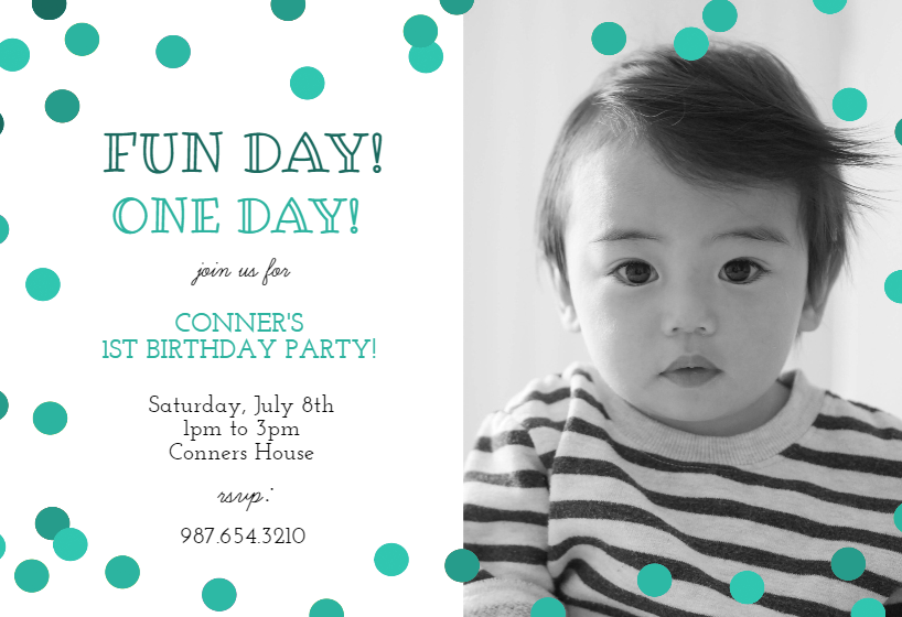 A Fun One - 1st Birthday Invitation Template (Free) | Greetings Island