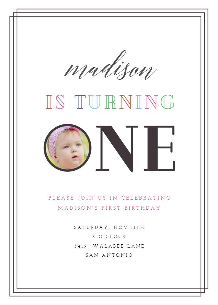 Baby Diva - 1st Birthday Invitation Template (Free) | Greetings Island