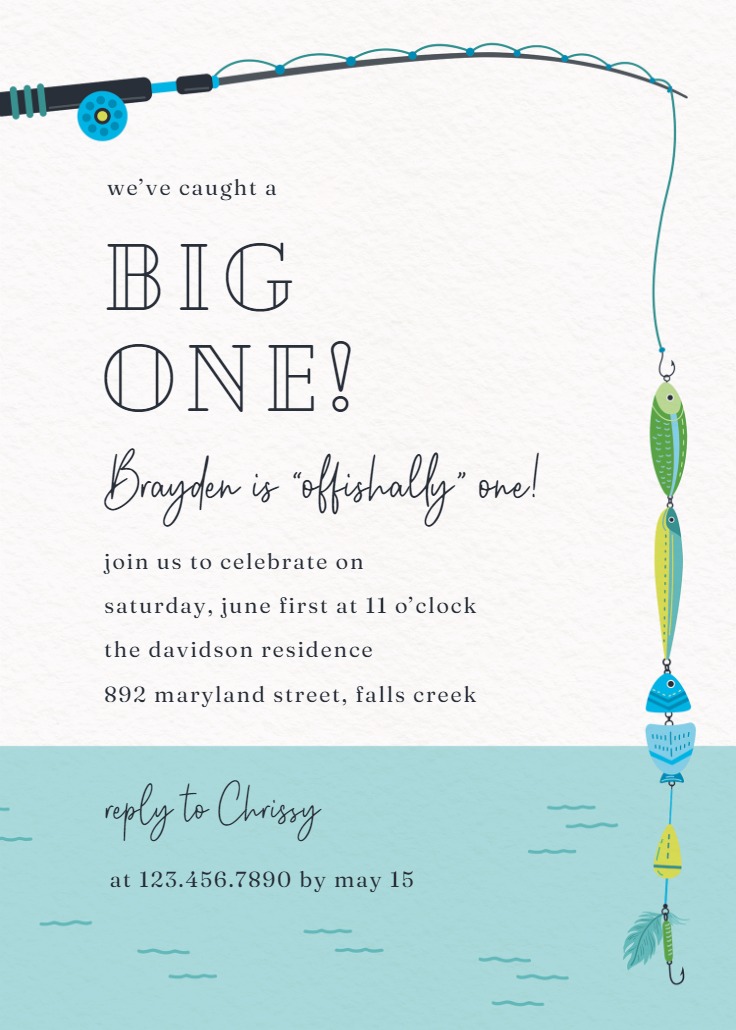 Big One - 1st Birthday Invitation Template (Free) | Greetings Island