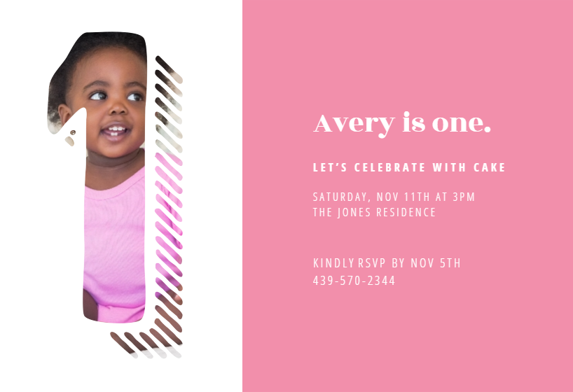 You are One - Birthday Invitation Template (Free) | Greetings Island