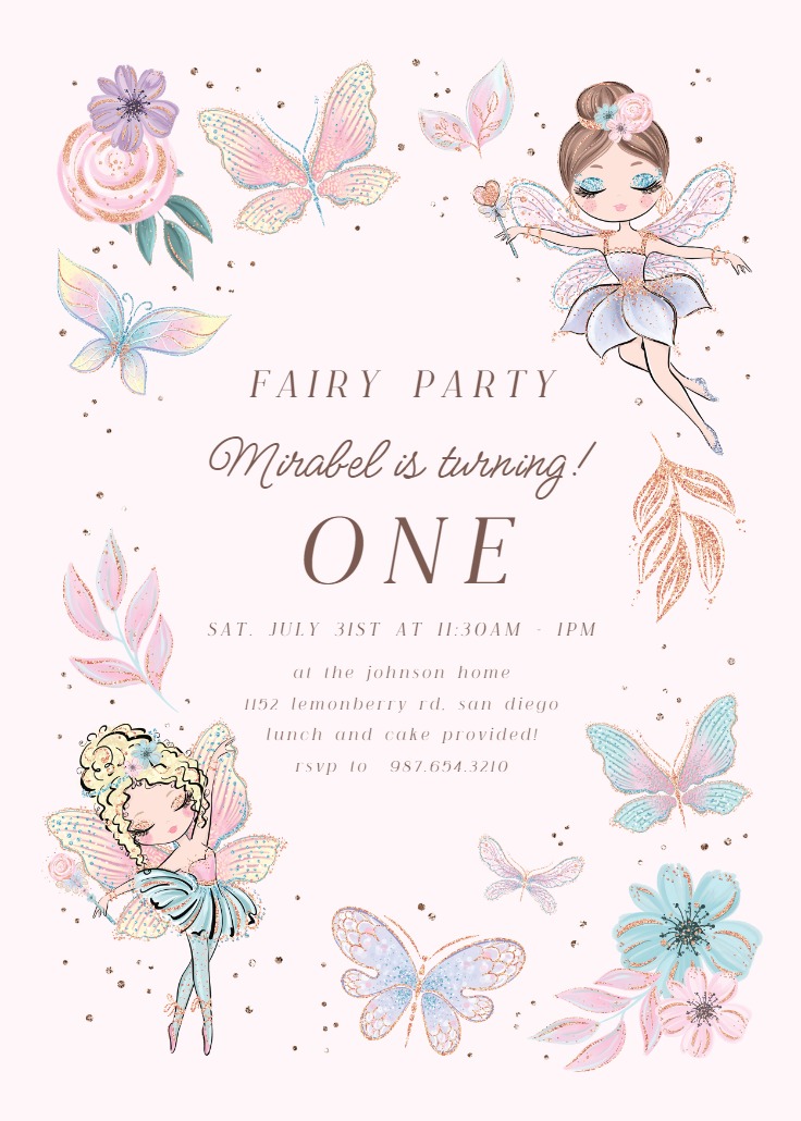 Flutter By - Birthday Invitation Template | Greetings Island