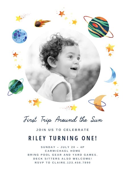 First Spin - Birthday Invitation Template (Free) | Greetings Island