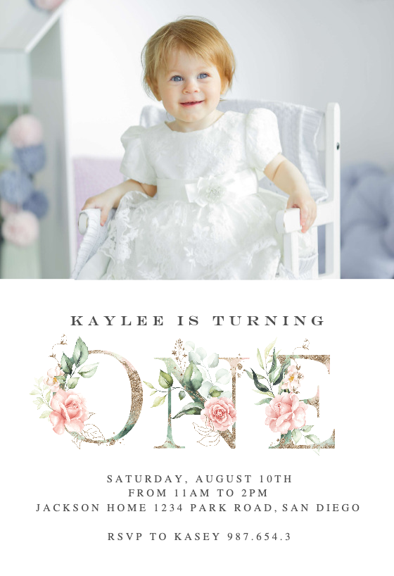 The Big One Girl - Birthday Invitation Template | Greetings Island