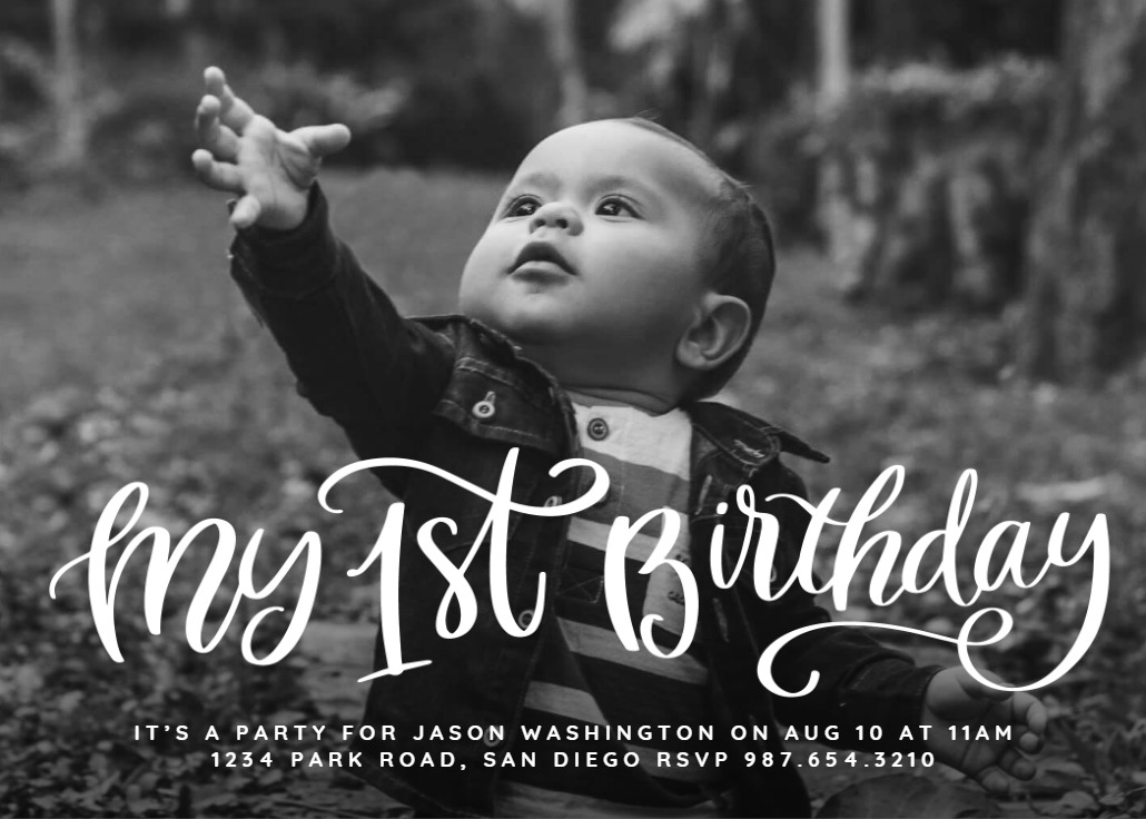 My 1st Birthday - 1st Birthday Invitation Template (Free) | Greetings ...