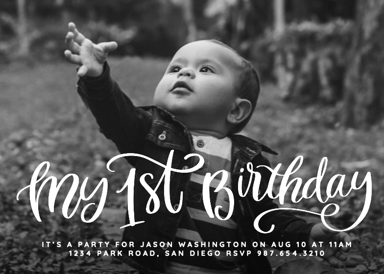 My 1st Birthday - 1st Birthday Invitation Template (Free) | Greetings ...
