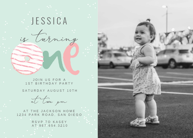 Oh Donut Photo - Birthday Invitation Template (Free) | Greetings Island