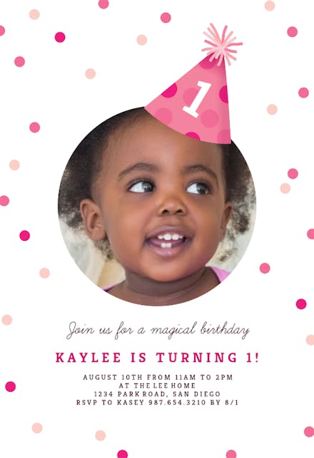 Party Hat - Birthday Invitation Template (Free) | Greetings Island
