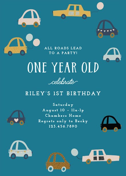 Party Parade - Birthday Invitation Template (Free) | Greetings Island