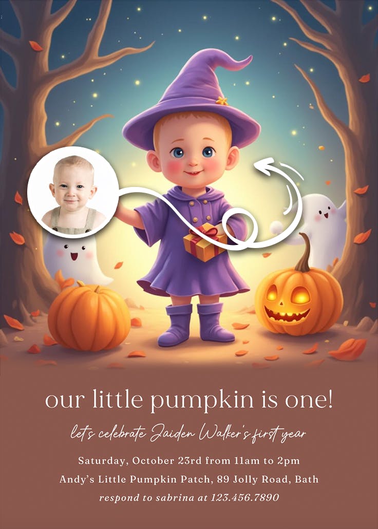 Spooky Soirée - 1st Birthday Invitation Template | Greetings Island