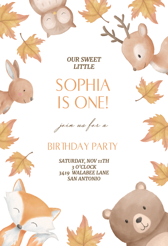 Young, Wild, One - Birthday Invitation Template (Free) | Greetings Island