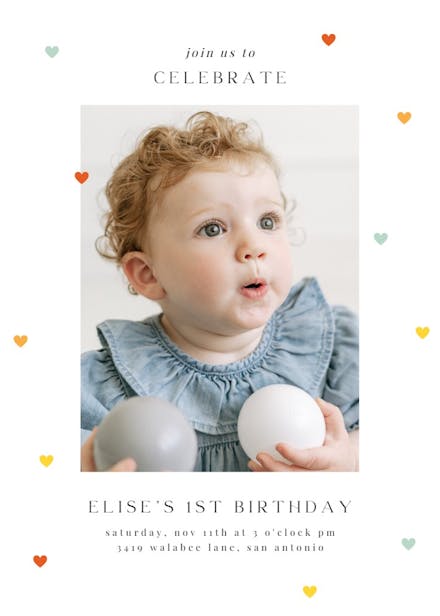 Baby Birthday Invitation Templates (Free) | Greetings Island
