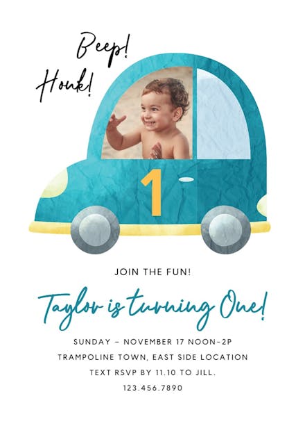 Top Driver - Birthday Invitation Template | Greetings Island