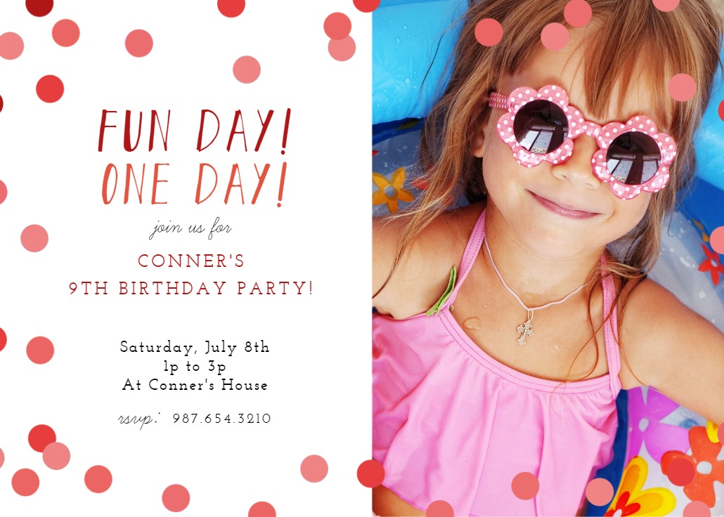 A Fun Day - Birthday Invitation Template (Free) | Greetings Island