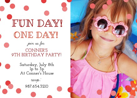 A Fun Day - Birthday Invitation Template (Free) | Greetings Island