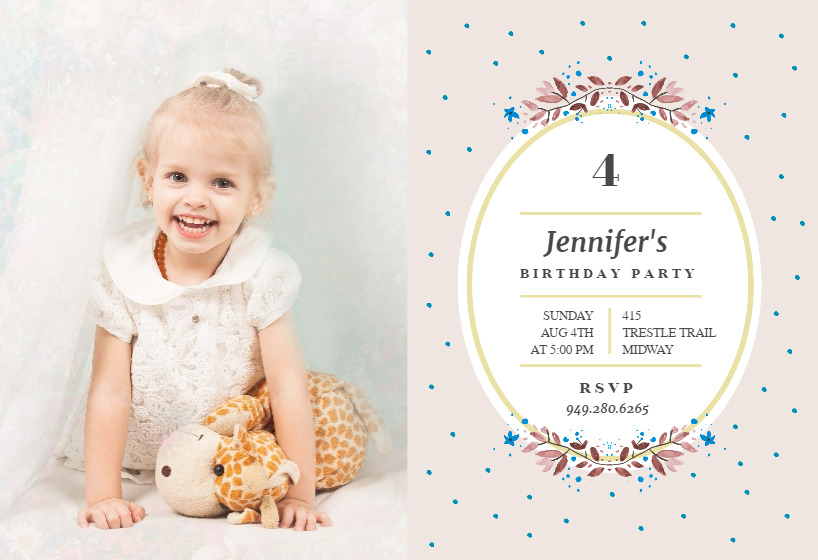 Birth flowers - Birthday Invitation Template (Free) | Greetings Island