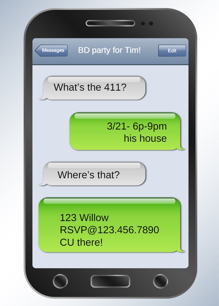 Sms - Birthday Invitation Template (Free) | Greetings Island