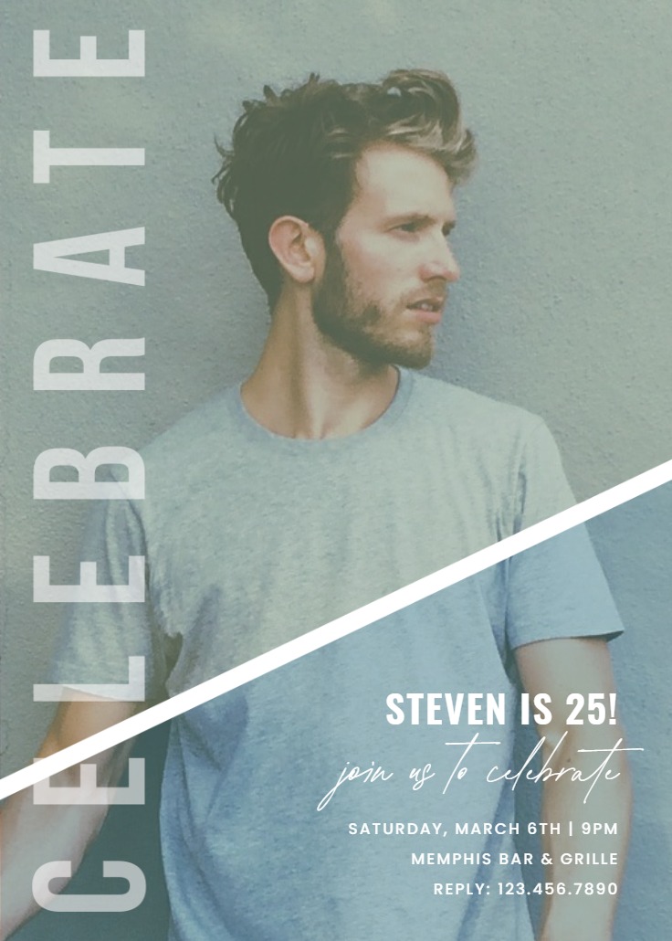 Celebrate Guy - Birthday Invitation Template (Free) | Greetings Island